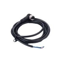 China Metal Screw Phoenix M12 Cable 100cm Length Male To Female Black With PVC Cover for sale