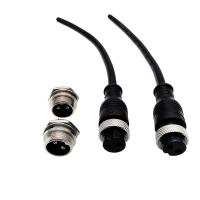 China 3A Current Wire Harness Cable Assembly Waterproof 16mm GX16 2 Pin 3 Pin 4 Pin for sale