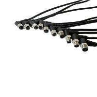 China Custom Multi Core M12 Cable Assemblies Right Angle Male For Sensor for sale