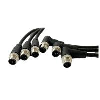 China Custom Multi Core M12 Cable Assemblies Right Angle Male For Sensor for sale