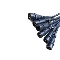China 1M Long Black Color Power Using Multi-Pin M18 Outdoor Waterproof Cable Assemblies for sale