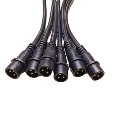 China 1M Long Black Color Power Using Multi-Pin M18 Outdoor Waterproof Cable Assemblies for sale
