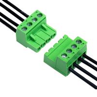 China Green Color PCB Terminal Block Connector Wire XK2EDGA 5.08MM Pitch for sale