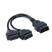 China 2 In 1 Overmolded Automobile Wire Harness 16pins Male To 2 Female Y Splitter Type for sale