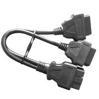 China 2 In 1 Overmolded Automobile Wire Harness 16pins Male To 2 Female Y Splitter Type for sale