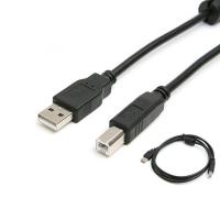 China Black High Speed USB Cable , A Male To A Female 2.0 USB Printer Cord for sale