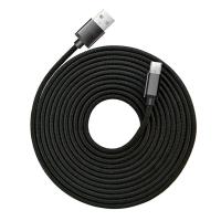 China Black Color 3A USB Charging Data Cable Nylon Braided RoHS CE Certified for sale