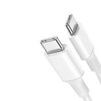 China White Color USB C To C Fast Charge Cable With PVC Jacket 20V 3A 60W for sale