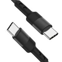 China 3Ft Length Nylon Braided USB C Cable Black Color For Laptop Tablet for sale