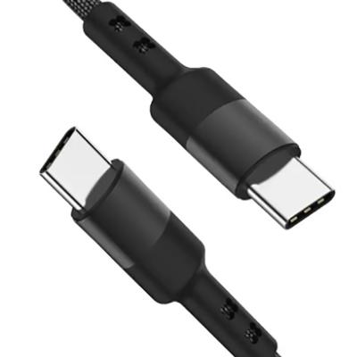 China 3Ft Length Nylon Braided USB C Cable Black Color For Laptop Tablet for sale