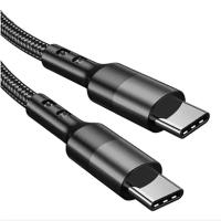 China 3Ft Length Nylon Braided USB C Cable Black Color For Laptop Tablet for sale