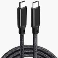 China 3Ft Length Nylon Braided USB C Cable Black Color For Laptop Tablet for sale