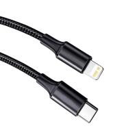 China Black Color USB Fast Charging Cable With Nylon Braided Cover 10Gbps Transfer Speed for sale