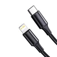 China Black Color USB Fast Charging Cable With Nylon Braided Cover 10Gbps Transfer Speed for sale