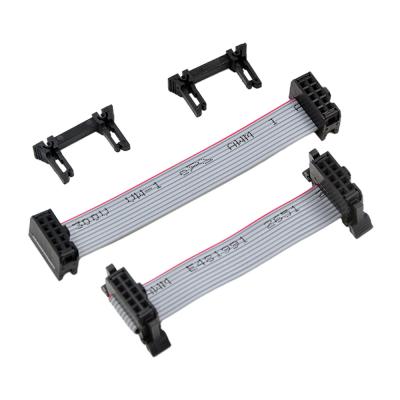 China 10P Grey Color IDC Cable Assemblies , 2.54mm Pitch Dual Row Ribbon Flat Cable for sale