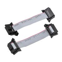 China 10P Grey Color IDC Cable Assemblies , 2.54mm Pitch Dual Row Ribbon Flat Cable for sale