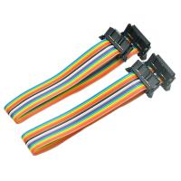 China Customized IDC 16 Pin Flat Ribbon Cable With Wire Gauge AWG28# 2.54mm Pitch Connectors for sale