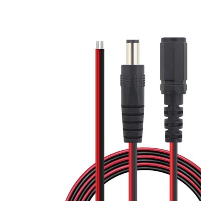 China 12V 24V Power Cable Assemblies DC5521 DC5525 DC35135 Plug To Open End for sale