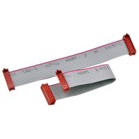 China 1.27mm Pitch IDC Cable Assemblies AMP 215083 Red Color Connector Micro Match 12P for sale