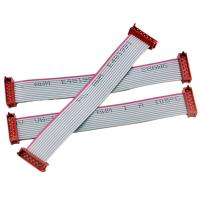 China 1.27mm Pitch IDC Cable Assemblies AMP 215083 Red Color Connector Micro Match 12P for sale