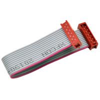 China 1.27mm Pitch IDC Cable Assemblies AMP 215083 Red Color Connector Micro Match 12P for sale