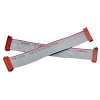 China 1.27mm Pitch IDC Cable Assemblies AMP 215083 Red Color Connector Micro Match 12P for sale