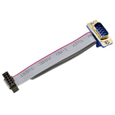China OEM 2.54 Mm Pitch Ribbon Cable IDC DB9 Male Female For Panel Mount for sale