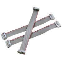 China 2.54mm Double Row IDC Flat Ribbon Cable UL2651 Type 28AWG Male Plug for sale