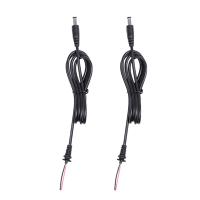 China Male And Female Power Cable Assemblies With Strain Relief DC 5.5mm X 2.1mm Barrel Jack for sale