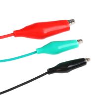 China Double Ended Crocodile Power Cable Assemblies Cord 100cm Length PVC IRON Material for sale