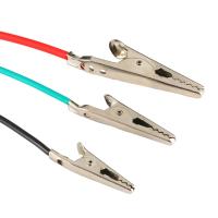 China Double Ended Crocodile Power Cable Assemblies Cord 100cm Length PVC IRON Material for sale