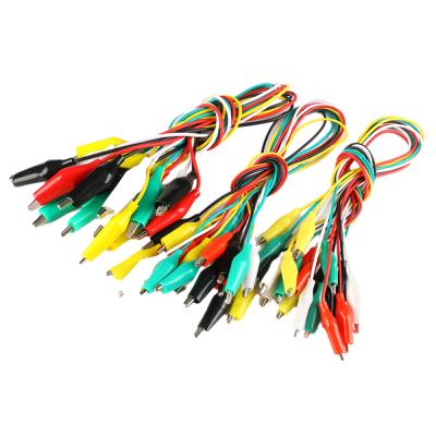 China Double Ended Crocodile Power Cable Assemblies Cord 100cm Length PVC IRON Material for sale