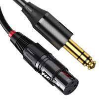 China Customized 3.5 Mm Jack Coiled Cable 7 Pin XLR Male To Female 3 Pin Xlr For Video Audio for sale