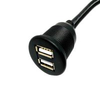 China Waterproof USB2.0 Dual USB Port Cable 1 Meter For Car Motorcycle for sale