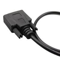 China Custom RS232 Overmolding Cable Assemblies DB9 Female To USB 2.0 B Male Type for sale