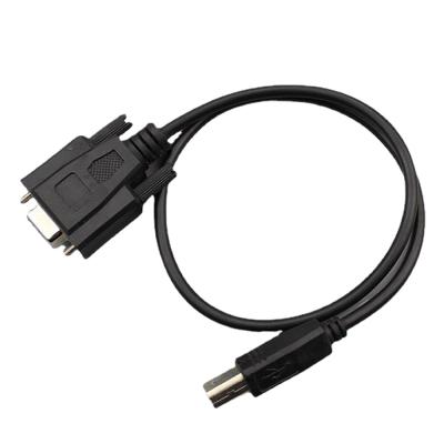 China Custom RS232 Overmolding Cable Assemblies DB9 Female To USB 2.0 B Male Type for sale