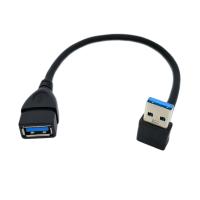 China 90 Degree Right Angle USB Charging Data Cable With USB 3.0 Male To Female Adapter for sale