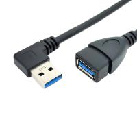 China 90 Degree Right Angle USB Charging Data Cable With USB 3.0 Male To Female Adapter for sale