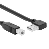 China 1 Meter USB Printer Data Cable With 90 Degree L Type Dual Right Angle Left Angle for sale