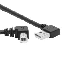 China 1 Meter USB Printer Data Cable With 90 Degree L Type Dual Right Angle Left Angle for sale