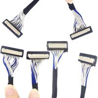 China DF9 31pin Custom LVDS Cable , Flex Coaxial Cable 1mm Pitch Connector Type for sale