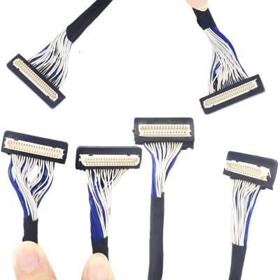 China DF9 31pin Custom LVDS Cable , Flex Coaxial Cable 1mm Pitch Connector Type for sale