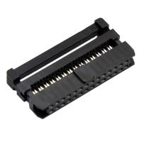 China IDC Female 14 Pin Cable Connector Black Color 1.27mm 2.0mm Pitch for sale