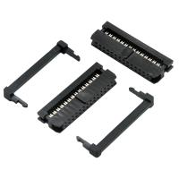 China IDC Female 14 Pin Cable Connector Black Color 1.27mm 2.0mm Pitch for sale