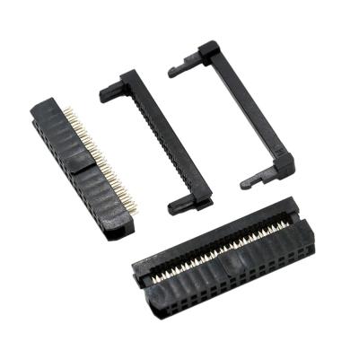 China IDC Female 14 Pin Cable Connector Black Color 1.27mm 2.0mm Pitch for sale