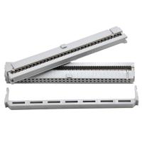 China 64 Pin 2.54 Mm IDC Connector Single Contact Gray Insulation For Flat Cable for sale