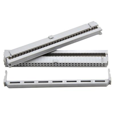 China 64 Pin 2.54 Mm IDC Connector Single Contact Gray Insulation For Flat Cable for sale