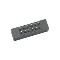 China Right Angle Female Printed Circuit Board Connectors Dual Row 1.27mm 2.54mm Pitch Box Header for sale