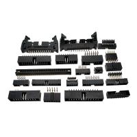 China Right Angle Female Printed Circuit Board Connectors Dual Row 1.27mm 2.54mm Pitch Box Header for sale