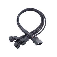 China 2.54mm Pitch Amp Connector Cable Assemblies Aluminium Foil Shielded Wire Harness For PC Fan for sale